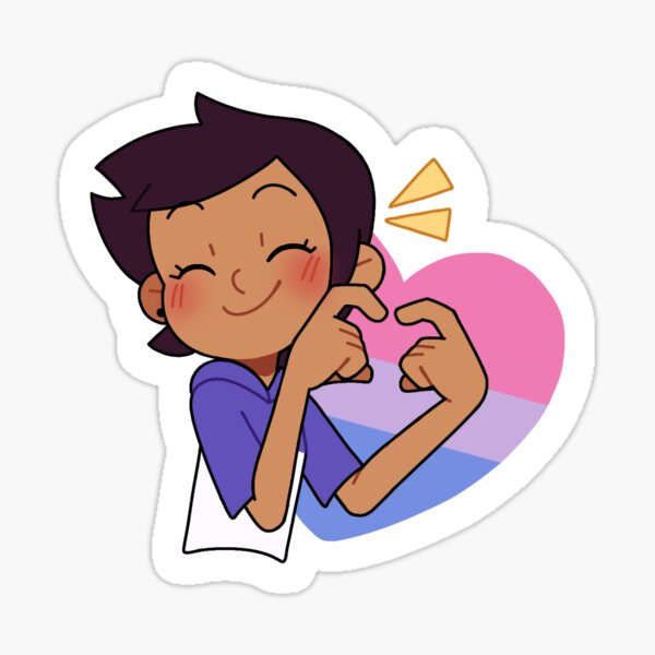 "Luz Bi Heart Sticker " Sticker for Sale by ACartoonDork | Redbubble