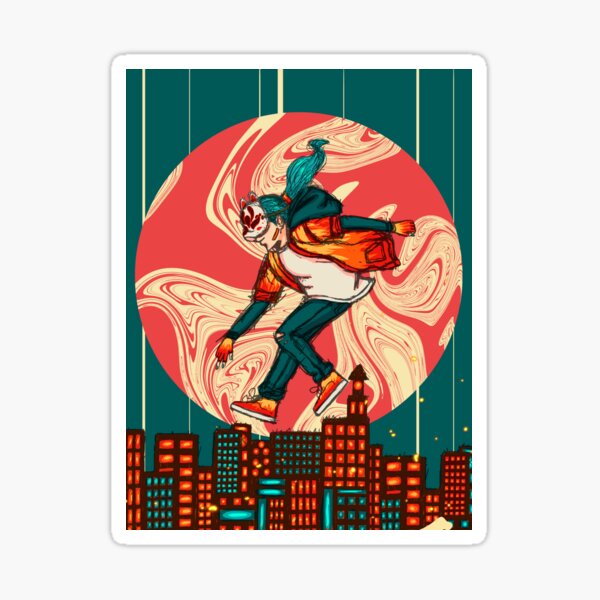"On fire #1" Sticker for Sale by Hnesst | Redbubble