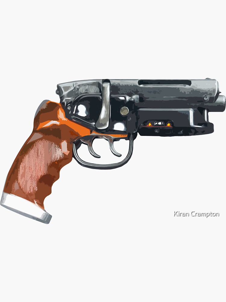 "Blade Runner Gun" Sticker for Sale by Kiran Crampton | Redbubble