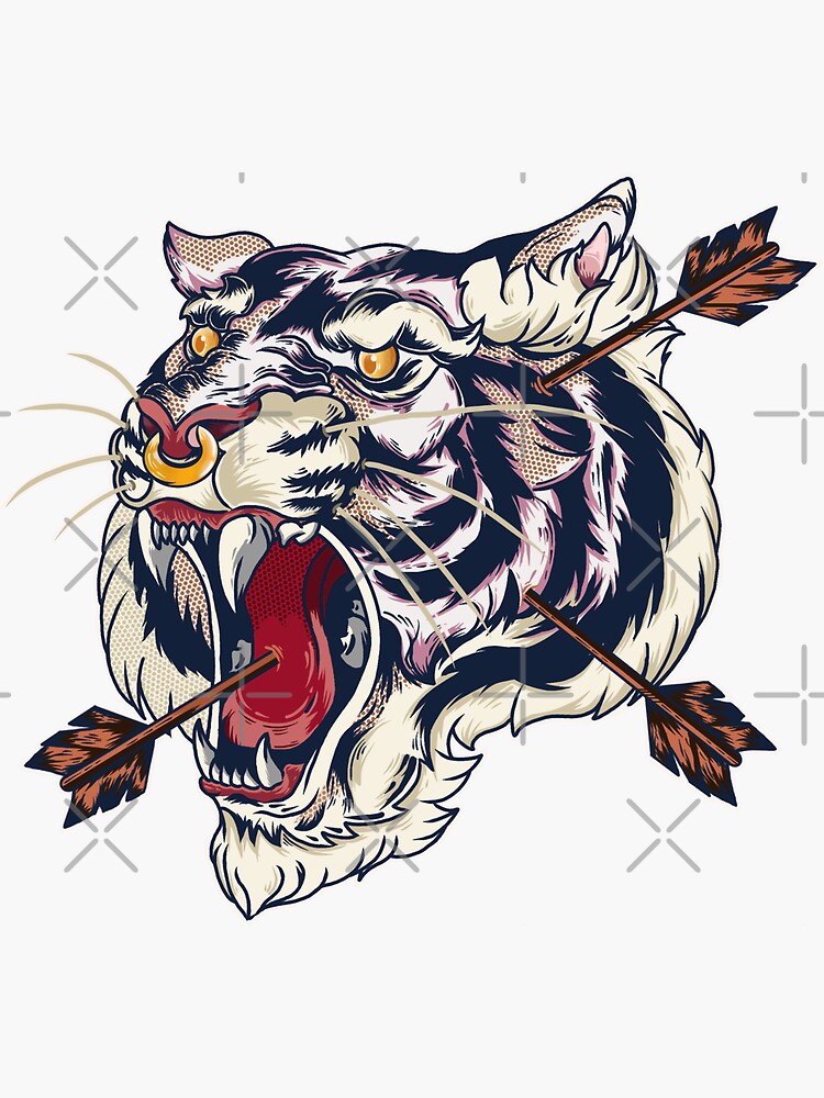 "White Tiger" Sticker for Sale by ckllydh | Redbubble