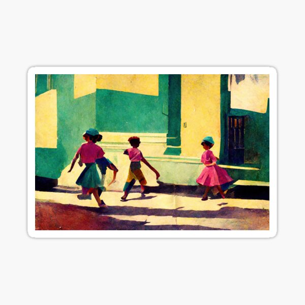 "Children on the Street I" Sticker for Sale by NickMateo | Redbubble