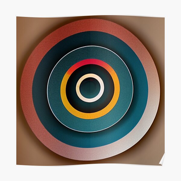"Retro Modern Sleek Simple - Circle Rings" Poster for Sale by ...