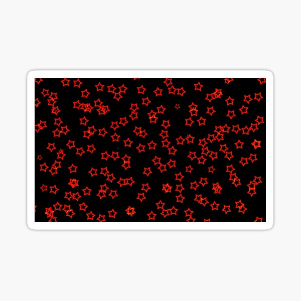 "Red stars on black background digital design " Sticker for Sale by ...