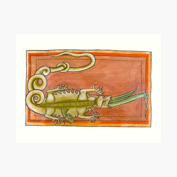 "Medieval Hydra swallowed by a crocodile" Art Print for Sale by Razum ...