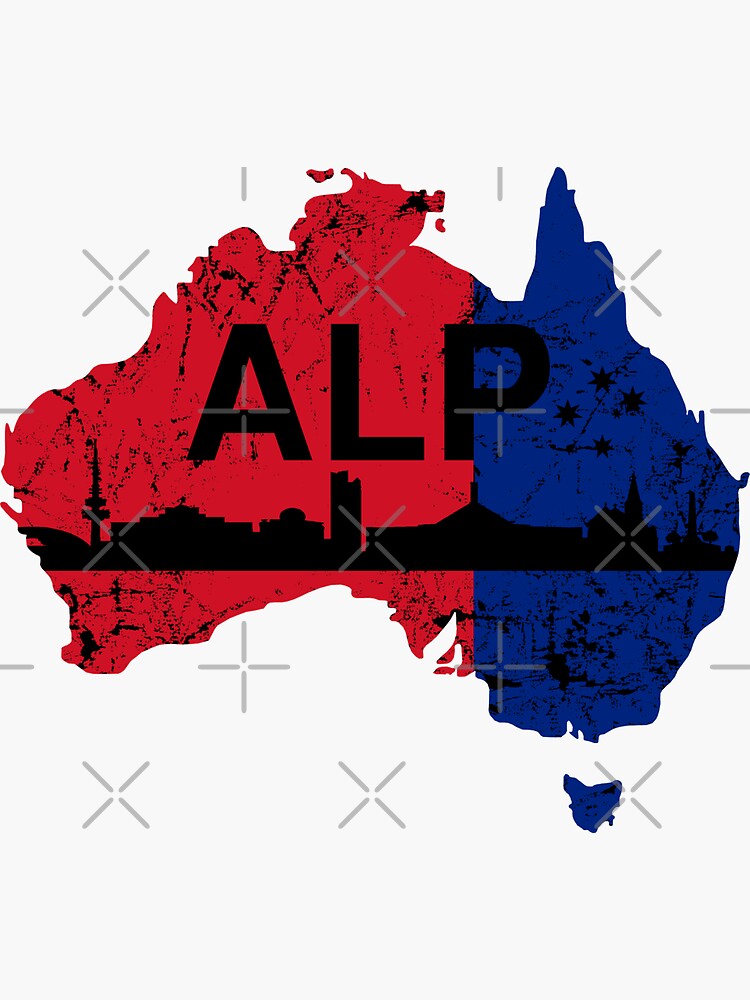 "ALP, Australian Labor Party with Canberra Skyline in black" Sticker ...