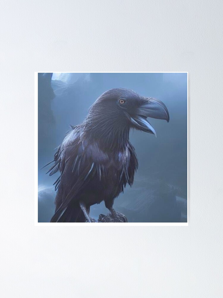 "Raven with tongue out" Poster for Sale by ArtySaxon | Redbubble