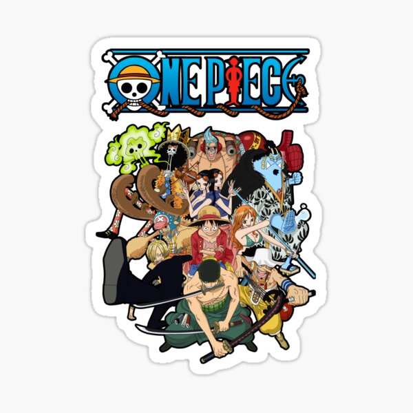 "straw hat crew-one piece" Sticker for Sale by Hoomura | Redbubble