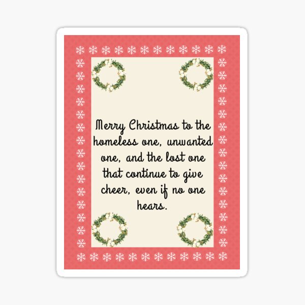 "Christmas Poem" Sticker for Sale by MayaClover | Redbubble