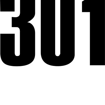 "301 Maryland | Phone Area Code Shirts Stickers" Sticker for Sale by ...