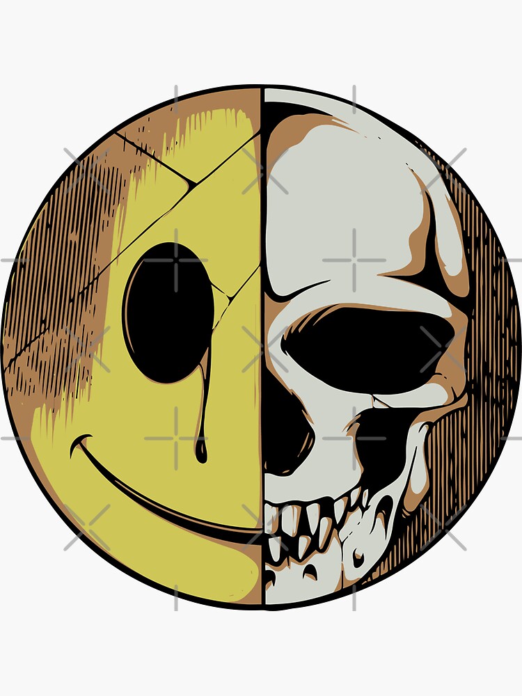 "Fake smile emot" Sticker for Sale by Dwmstd | Redbubble