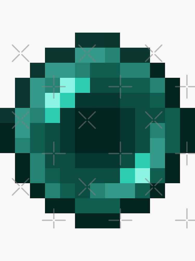 "minecraft green eye of ender" Sticker for Sale by TheMillusion | Redbubble