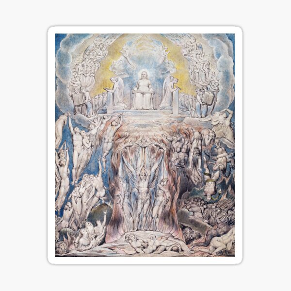 "William Blake - The Day of Judgement, 1805" Sticker for Sale by ...