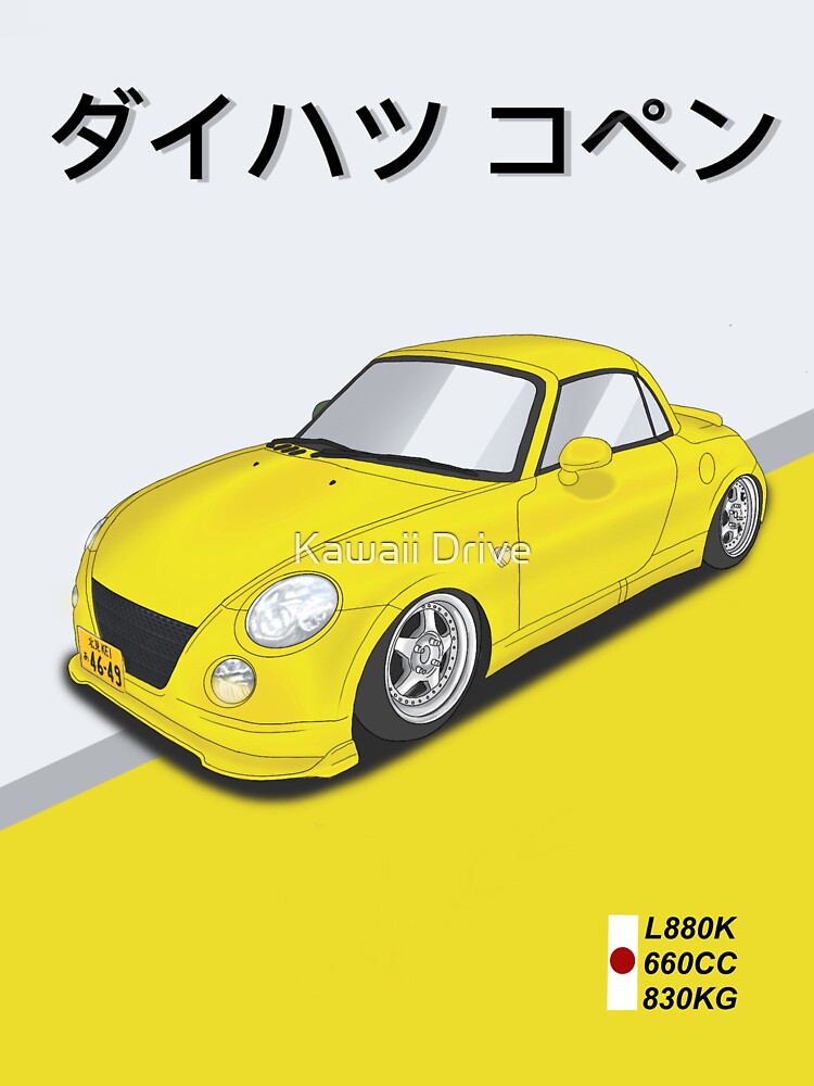 "Daihatsu Copen in Yellow" Sticker for Sale by Wtf-erin | Redbubble