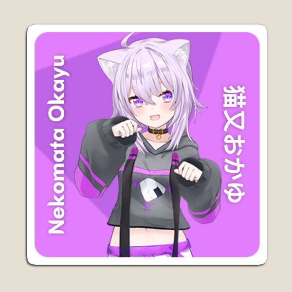 "Nekomata Okayu Hololive Virtual Youtuber Vtuber 猫又おかゆ" Magnet for Sale ...