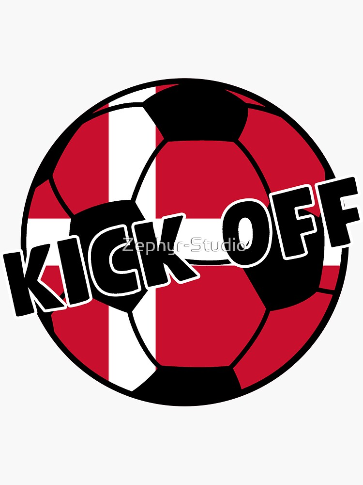 "Denmark Kick Off" Sticker for Sale by Zephyr-Studio | Redbubble