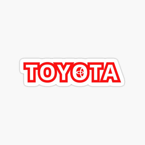 "TOYOTA Sticker red and white" Sticker for Sale by SFSA-graphics ...