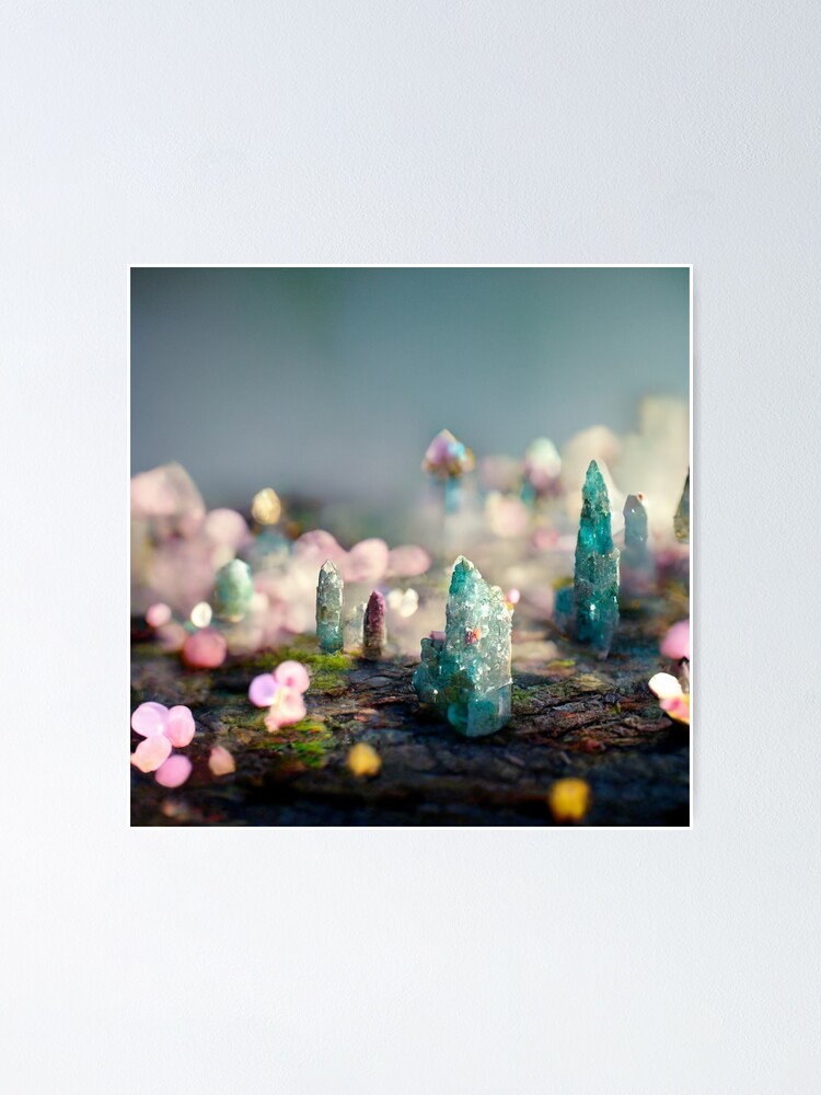 "Crystals" Poster for Sale by Ethereal-Realms | Redbubble