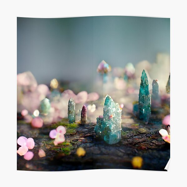 "Crystals" Poster for Sale by Ethereal-Realms | Redbubble