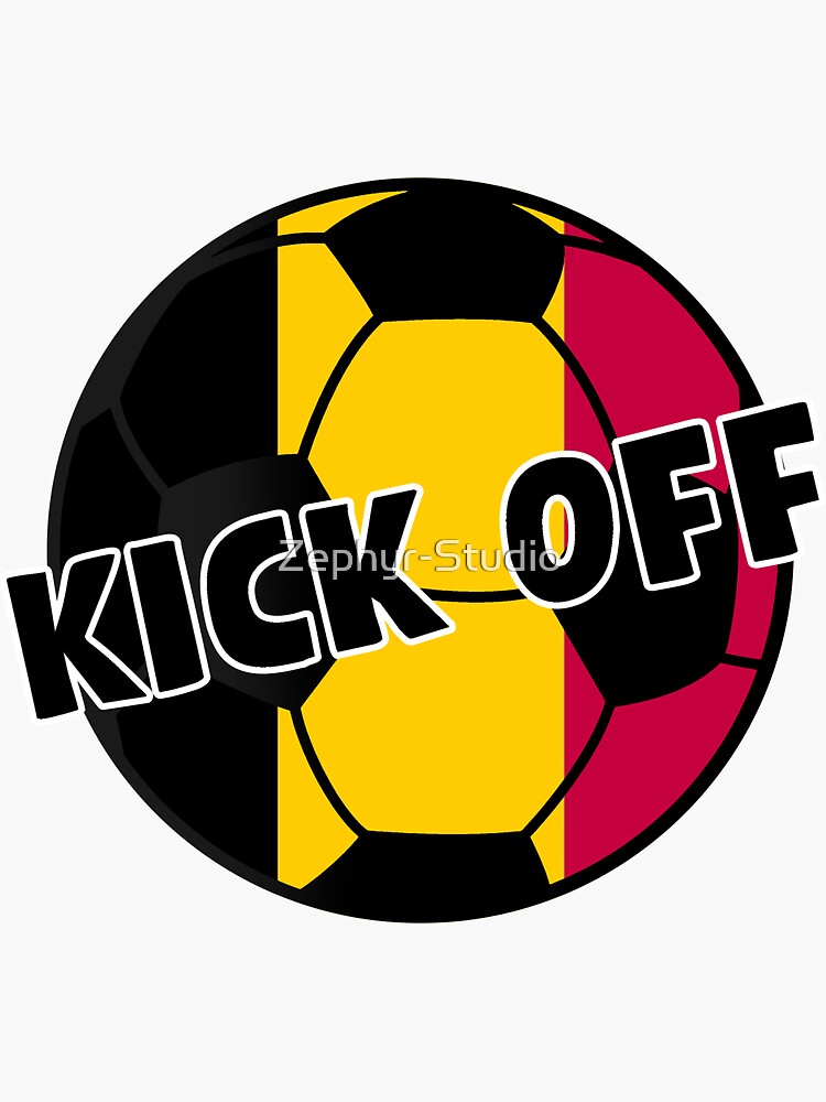 "Belgium Kick Off" Sticker for Sale by Zephyr-Studio | Redbubble