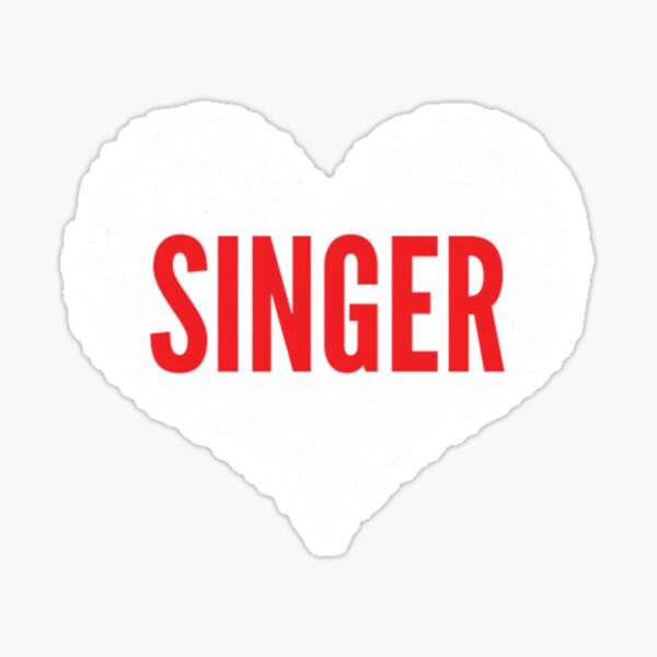 "Singer Heart Shape Word Cloud Design graphic" Sticker for Sale by ...