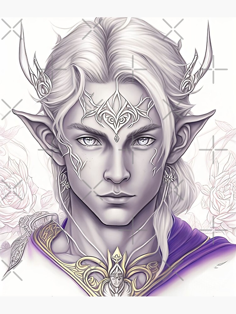 "Purple Elf Prince" Sticker for Sale by Myrilwen | Redbubble