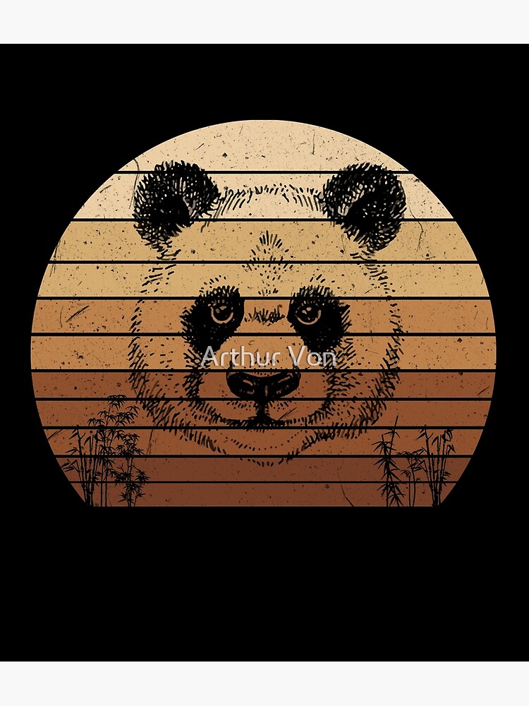 "Panda vintage retro sunset art of zoo" Poster for Sale by ArthurVon ...