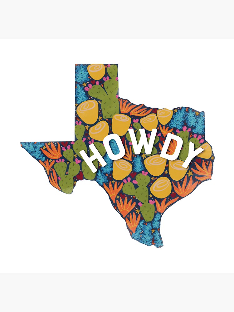 "Howdy Texas Wild Flowers" Sticker for Sale by LionAndLane | Redbubble