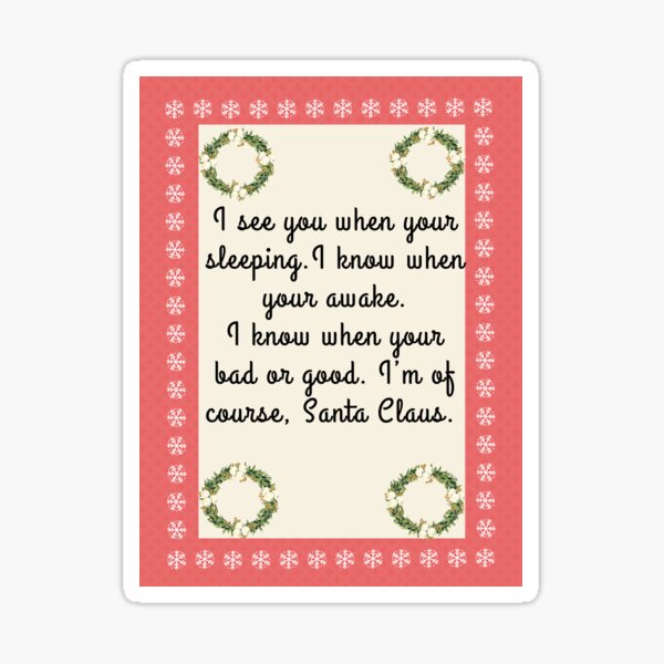 "Christmas poem " Sticker for Sale by MayaClover | Redbubble