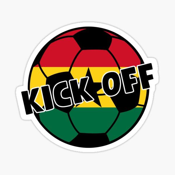"Ghana Kick Off" Sticker for Sale by Zephyr-Studio | Redbubble