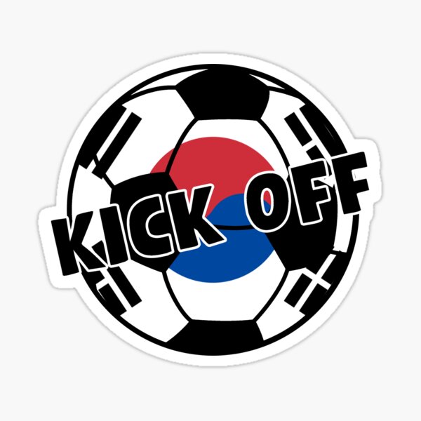 "Korea Republic Kick Off" Sticker for Sale by Zephyr-Studio | Redbubble