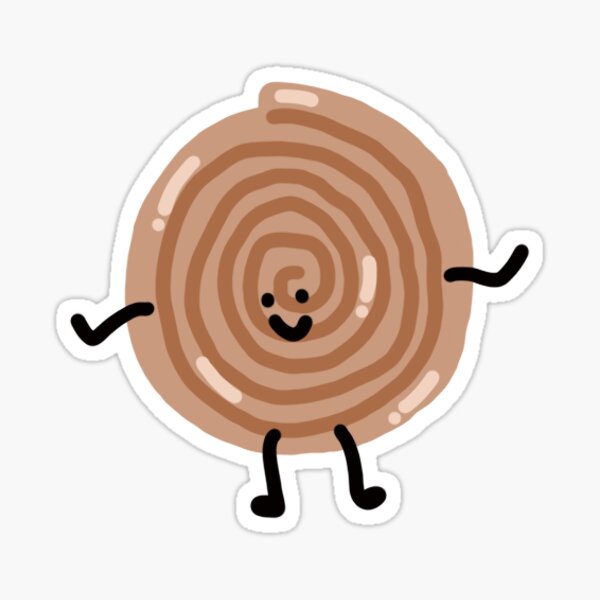 "Cute Little Cinnamon Roll" Sticker for Sale by loopydoodles- | Redbubble