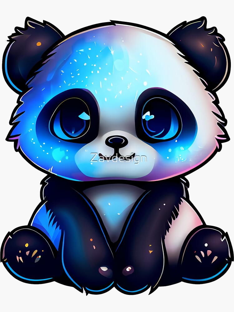 "Panda, neon logo design." Sticker for Sale by Zavdesign | Redbubble