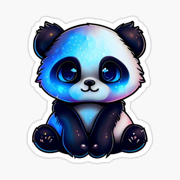 "Panda, neon logo design." Sticker for Sale by Zavdesign | Redbubble