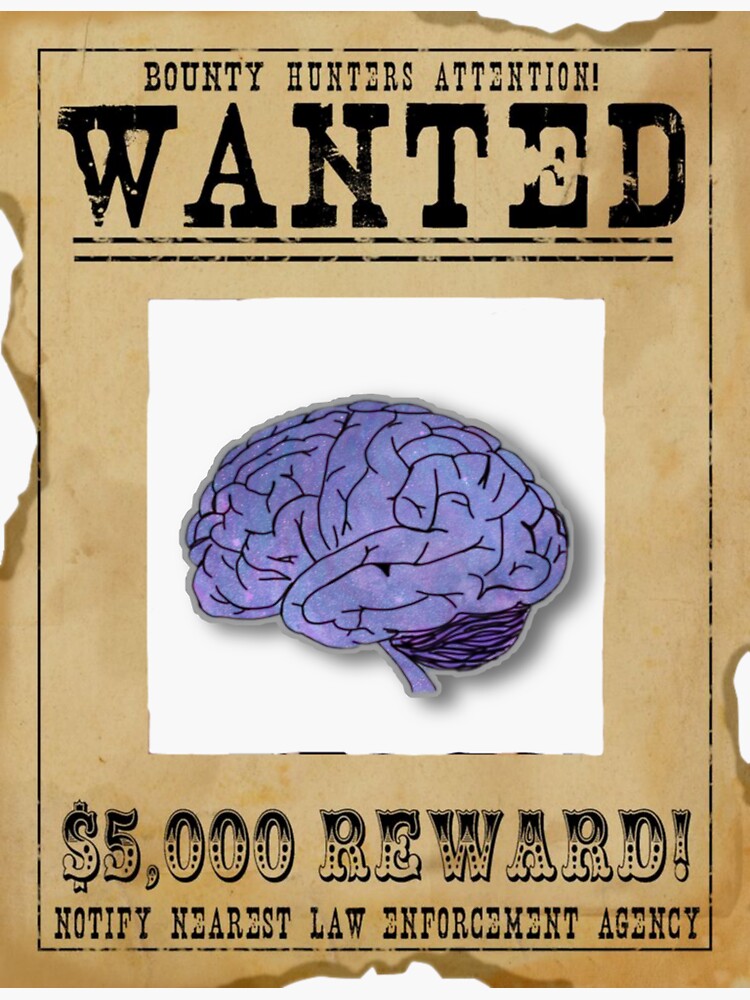 "Wanted-brain-mind-stranger things-attention" Sticker for Sale by ...