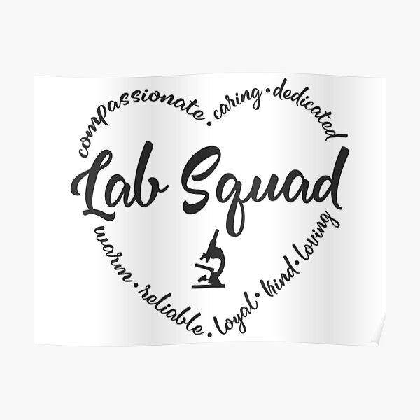 "Lab squad for lab tech or phlebotomist" Poster for Sale by ...