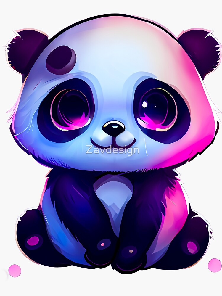 "Cute panda lady." Sticker for Sale by Zavdesign | Redbubble