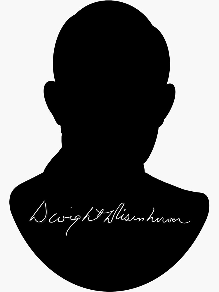 "DWIGHT D. EISENHOWER Signature Silhouette" Sticker for Sale by Abbie ...