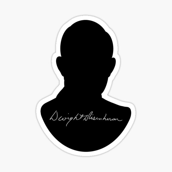"DWIGHT D. EISENHOWER Signature Silhouette" Sticker for Sale by Abbie ...