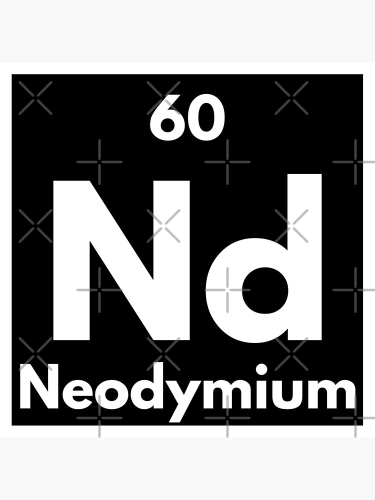 "Periodic Table element number 60 Nd Neodymium" Poster for Sale by ...