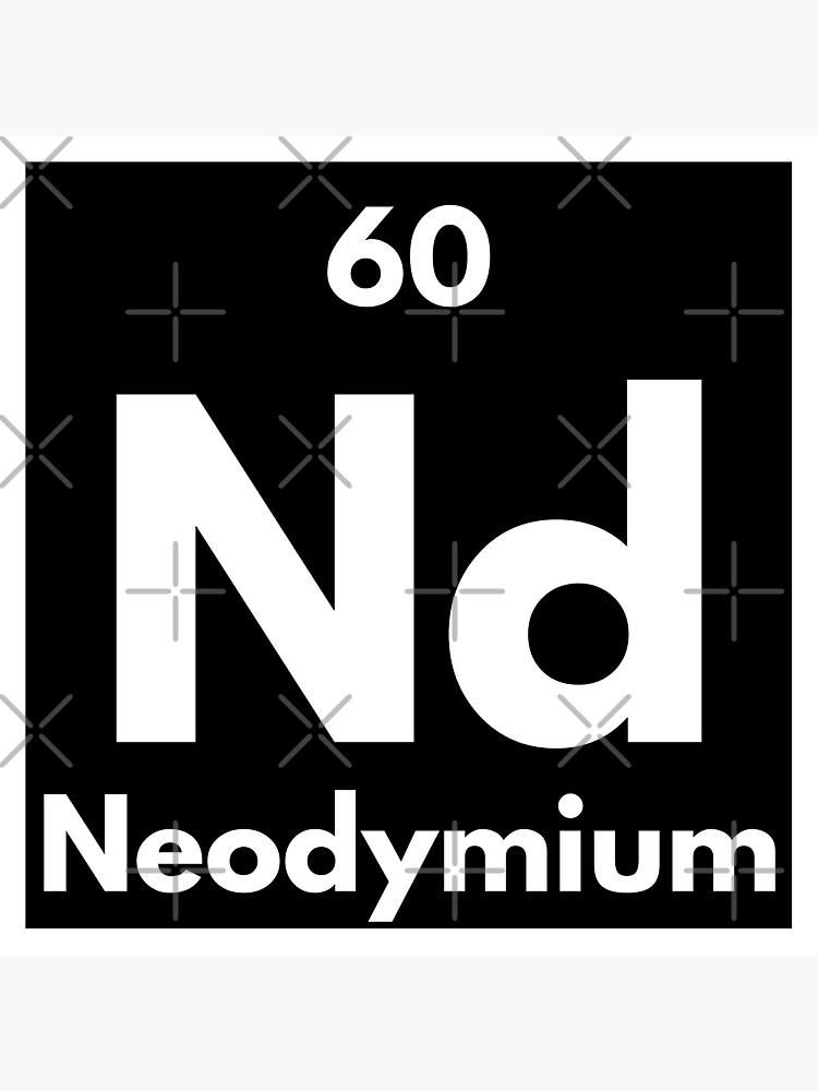 "Periodic Table element number 60 Nd Neodymium" Sticker for Sale by ...