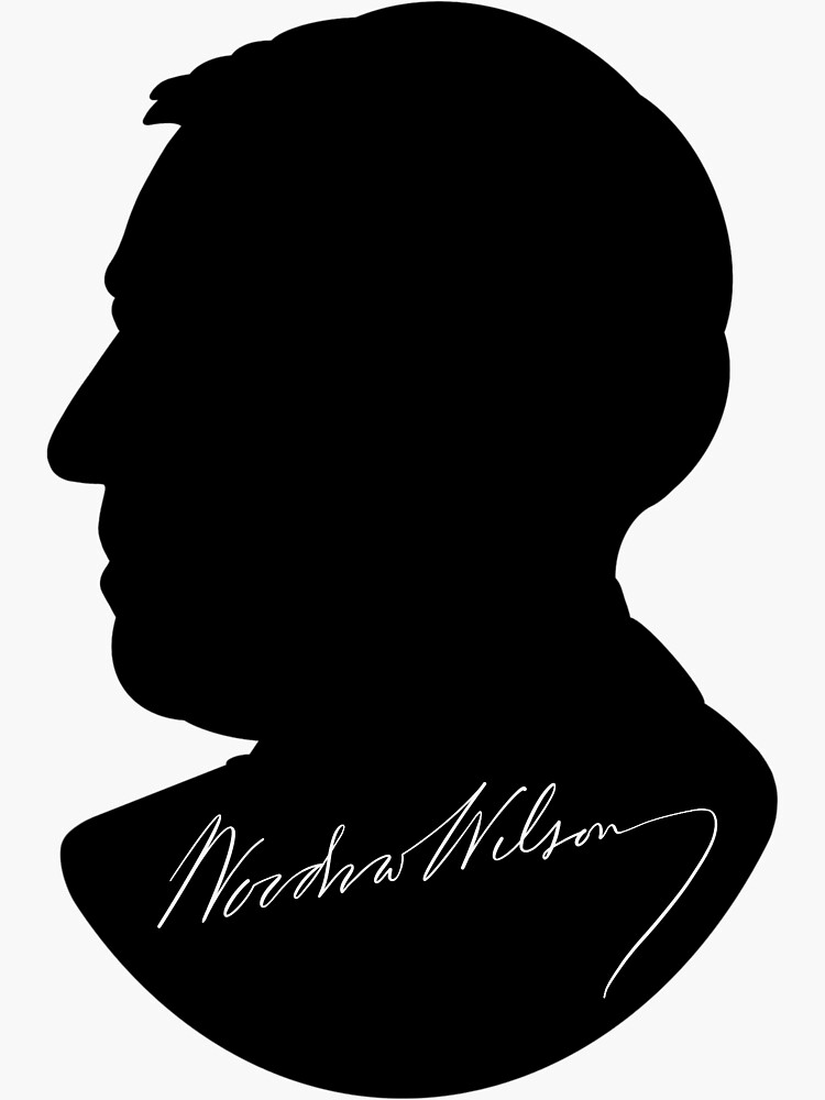 "WOODROW WILSON Signature Silhouette" Sticker for Sale by abbieoverbey ...