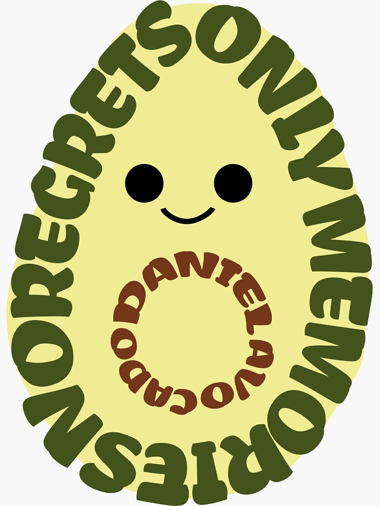"Daniel Avocado" Sticker for Sale by ghewa | Redbubble