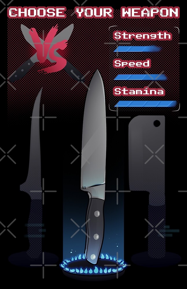 "Chef and Grill Retro Weapon Select" by Mossysplashart | Redbubble