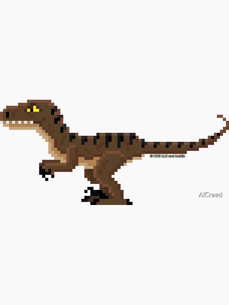 "8-Bit Raptor!" Sticker for Sale by AlCreed | Redbubble