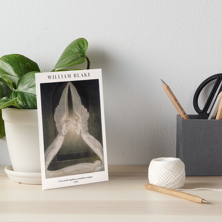 "William Blake - Christ in the Sepulchre, Guarded by Angels" Art Board ...