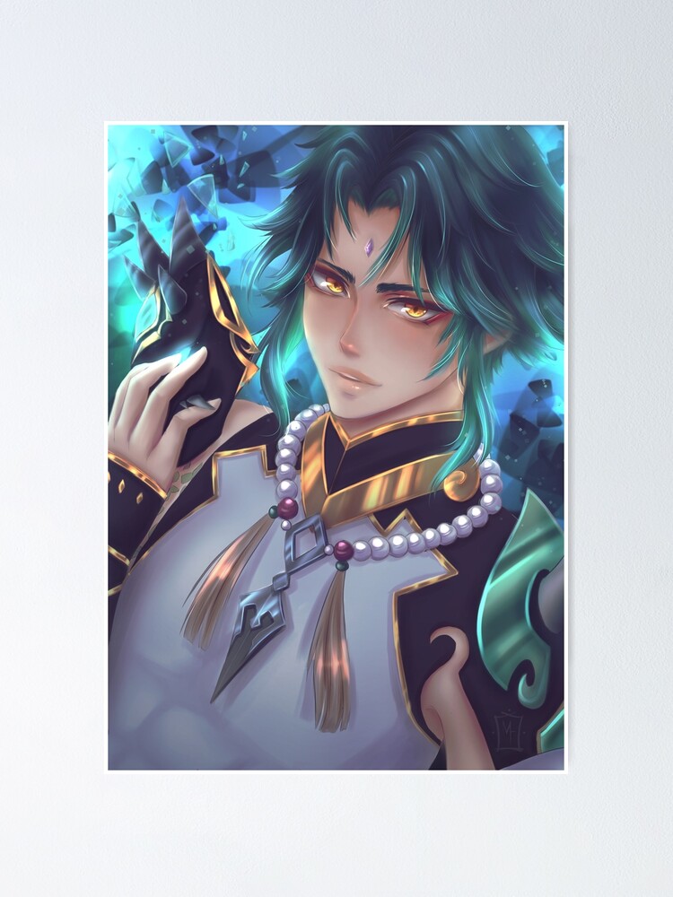 "Xiao Mask Genshin Impact" Poster for Sale by MidnightFaye | Redbubble