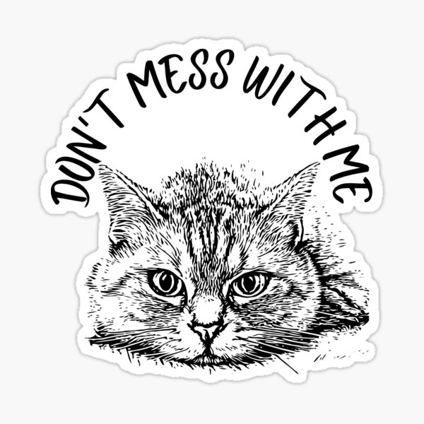 "angry cat" Sticker for Sale by Izzynew | Redbubble