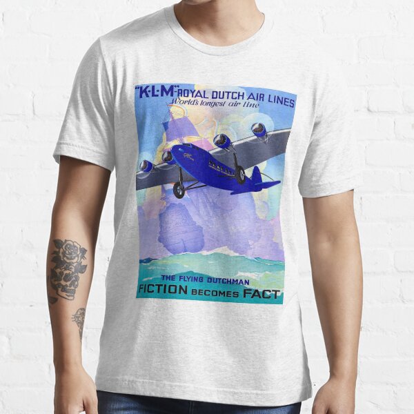 "KLM : Flying Dutchman Vintage Travel Advertising Print" T-shirt for ...