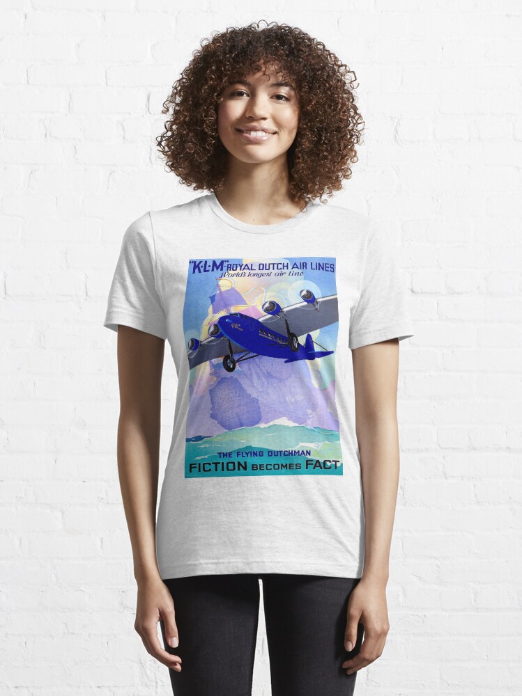 "KLM : Flying Dutchman Vintage Travel Advertising Print" T-shirt for ...