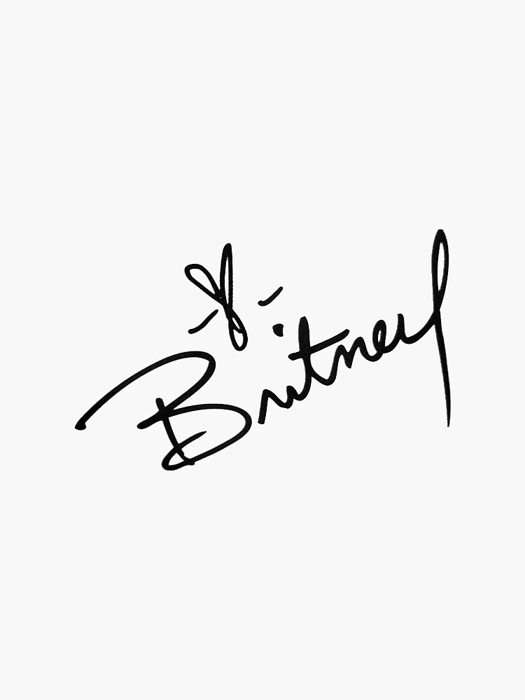 "Britney Spears Signature " Sticker for Sale by SparkleOfTruth | Redbubble